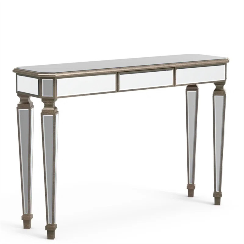 Corrigan Studio® Mirrored Console Table with Drawers | Wayfair